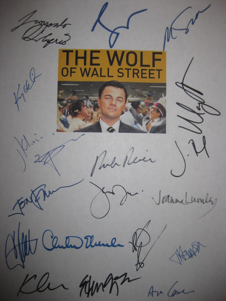 The Wolf of Wall Street Signed Film Movie Script Screenplay X18 ...