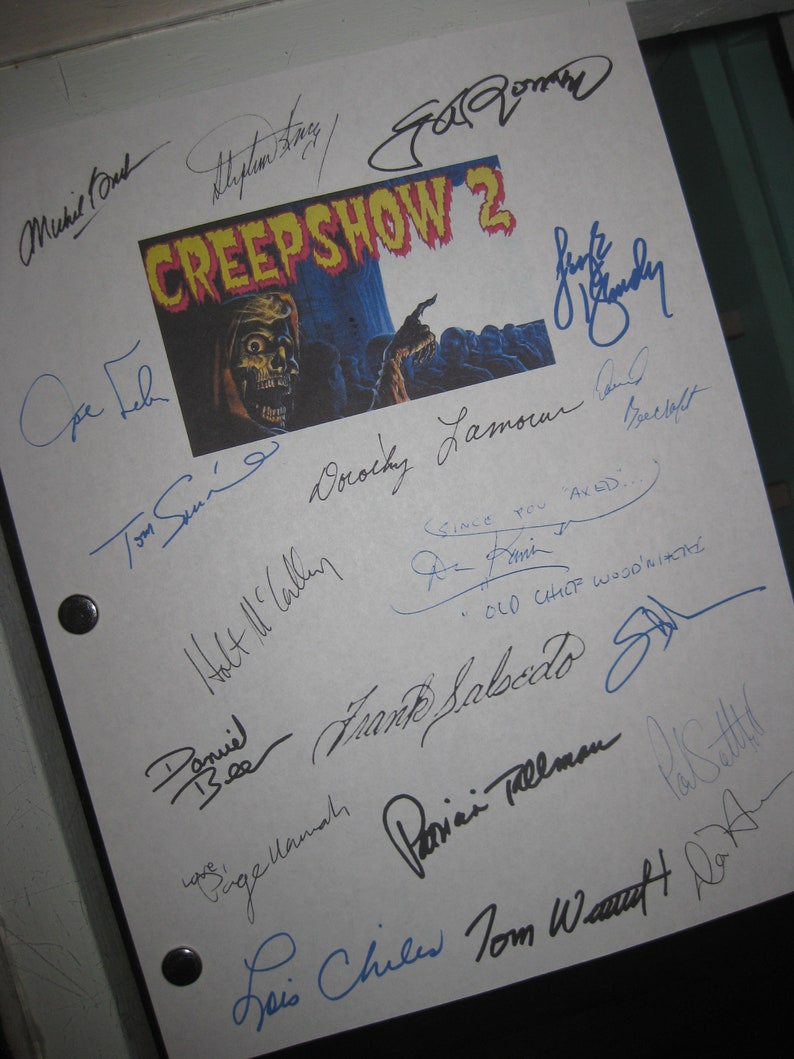 Creepshow 2 Signed Movie Film Screenplay Script X19 Stephen King Tom ...