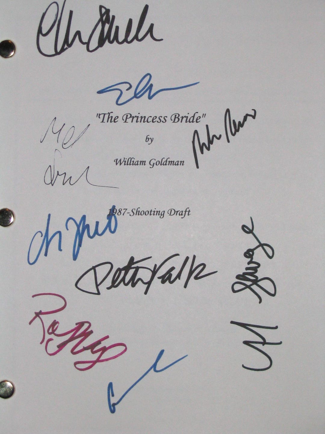 The Princess Bride Signed Film Movie Screenplay Script 9X Peter FALK ...