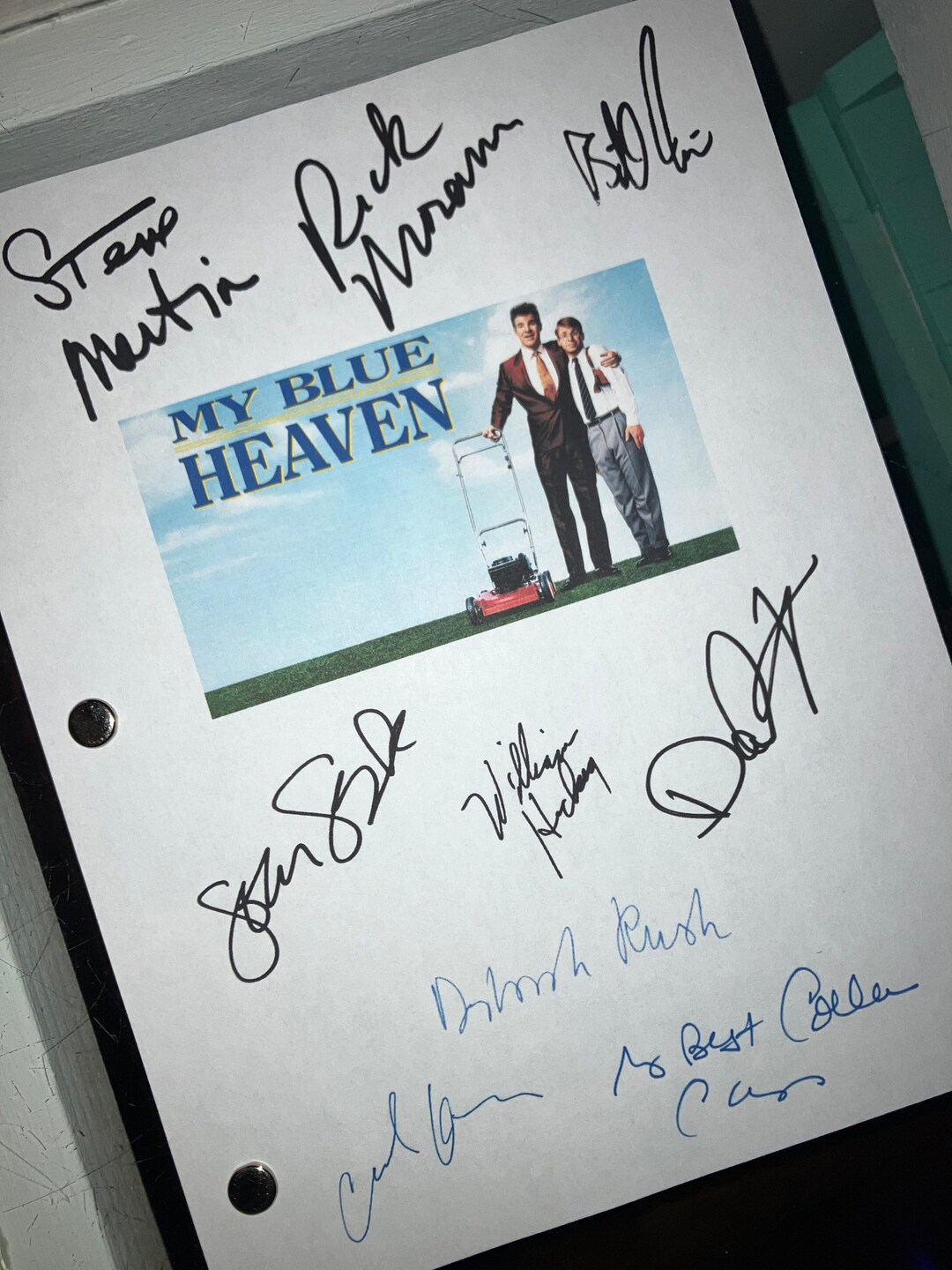 My Blue Heaven Signed Film Movie Script Screenplay Autograph X9 Steve ...