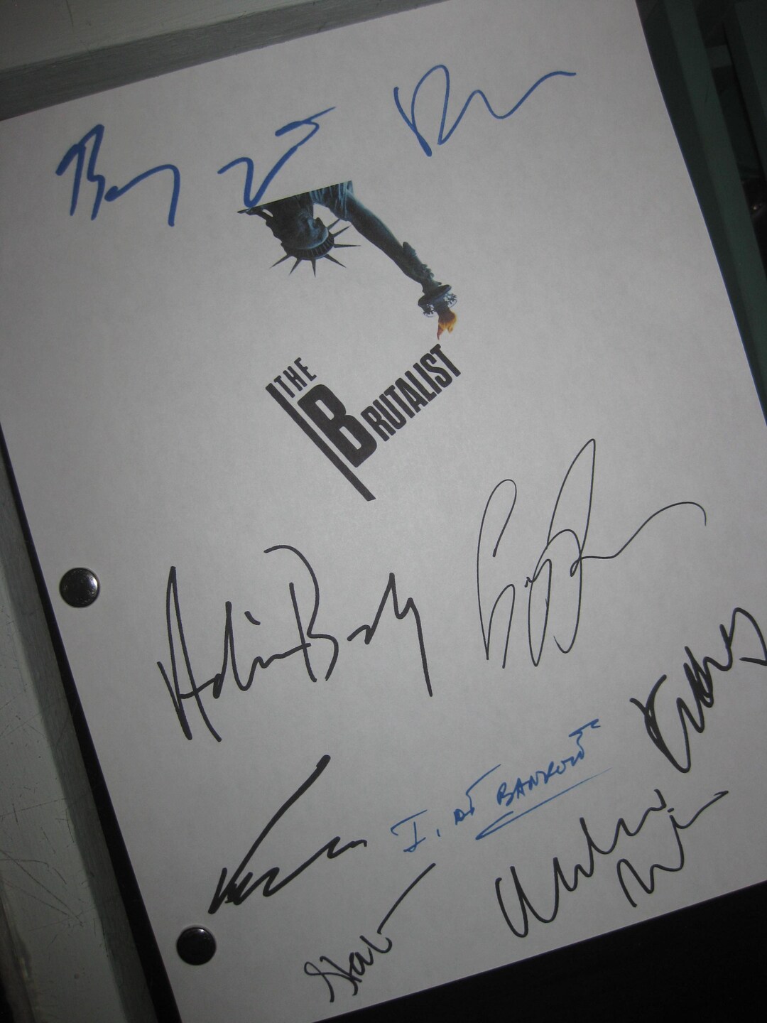 The Brutalist Signed Film Movie Script Screenplay X9 Autograph Brady ...