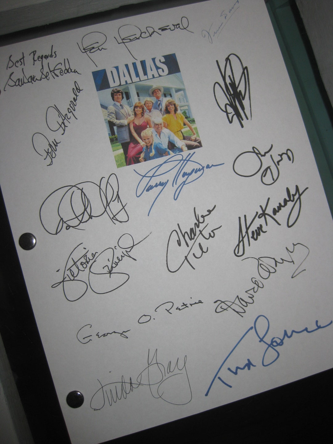 Dallas 1978 Signed TV Pilot Script Screenplay X15 Autographs Larry ...