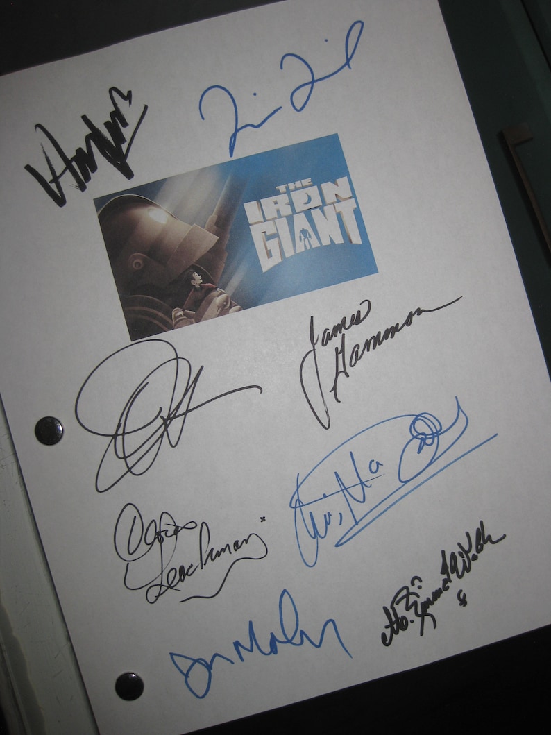 The Iron Giant Signed Film Movie Script Screenplay X8 Autographs Harry ...