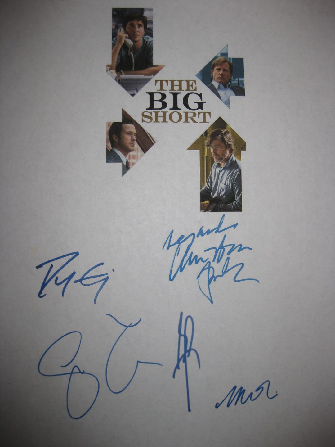 The Big Short Signed Script Film Movie Screenplay Autographs Ryan ...