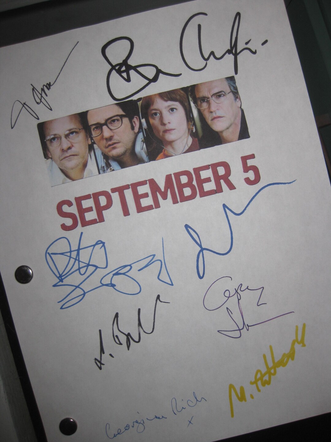 September 5 Signed Film Movie Script Screenplay X8 Autographs Peter ...