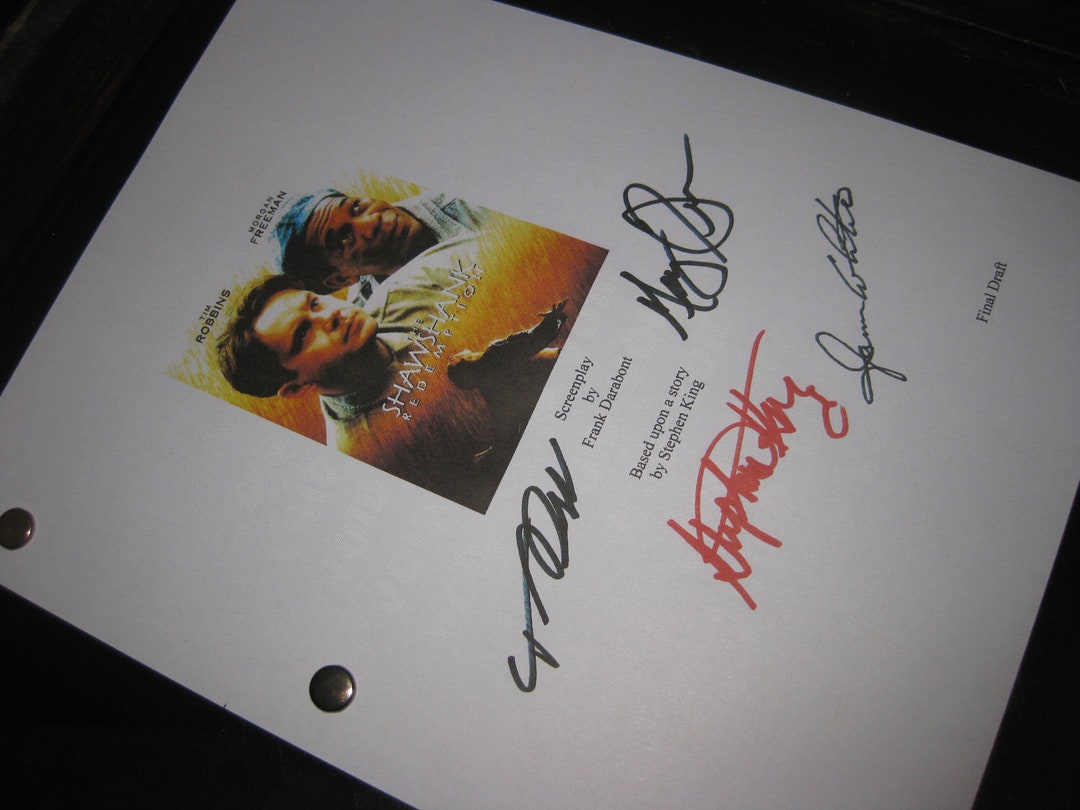 The Shawshank Redemption Signed Film Movie Screenplay Script Autographs ...