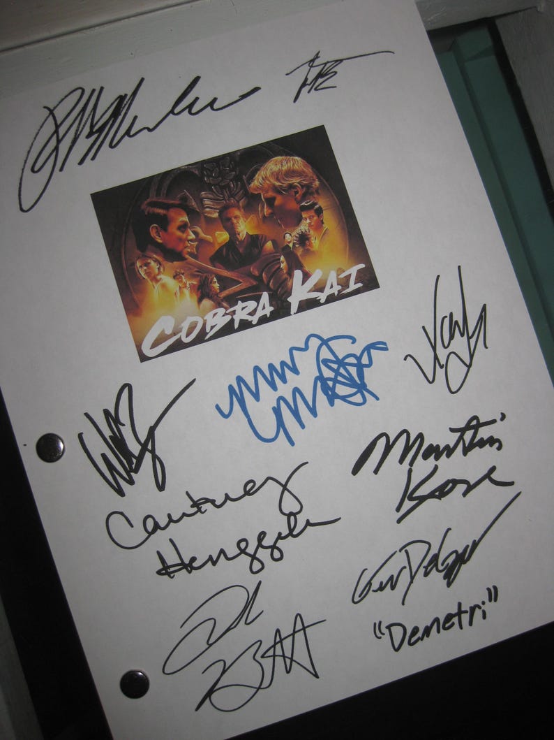 Cobra Kai All Valley Signed TV Script Screenplay X9 Autographs Ralph ...