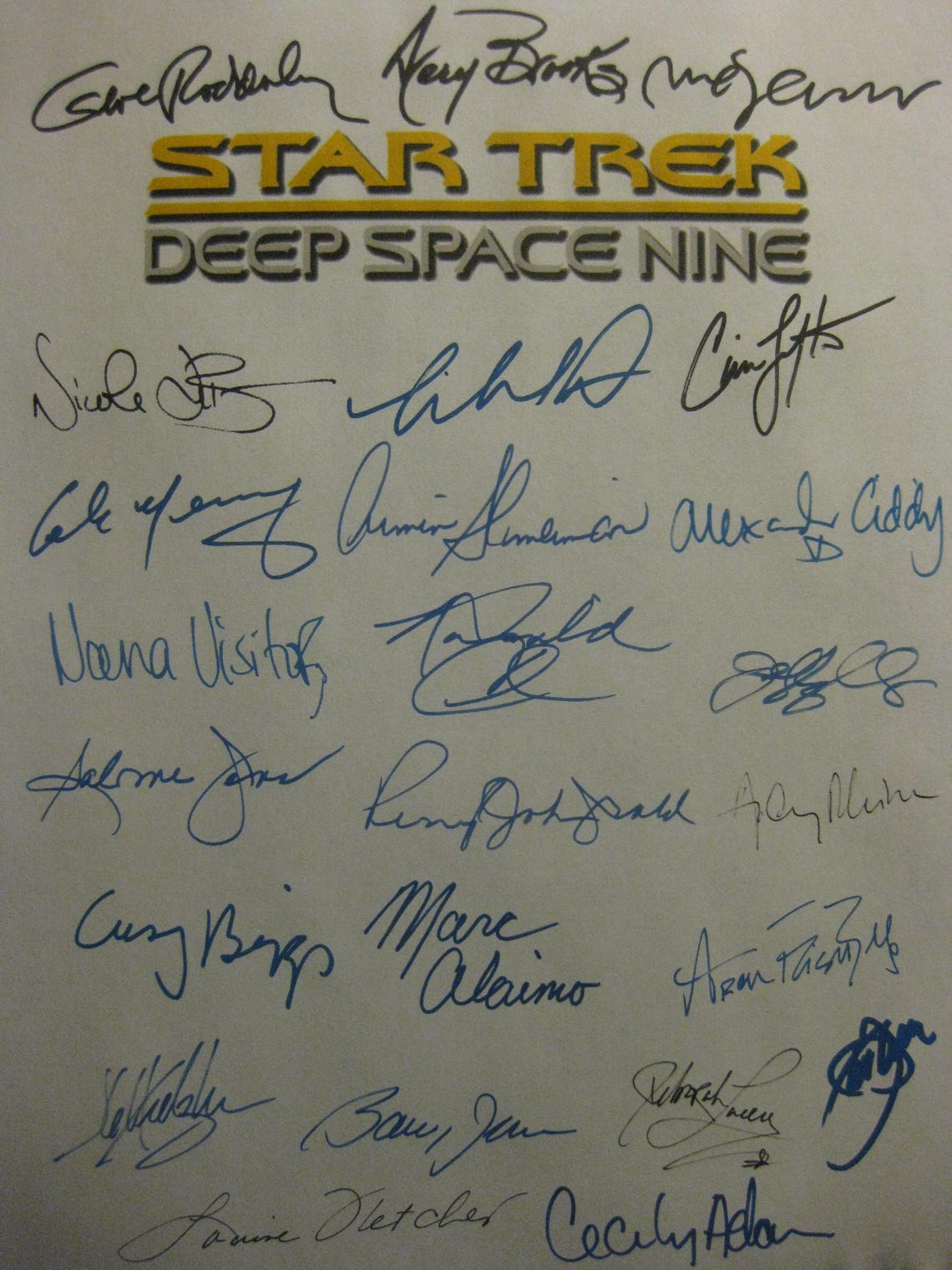 Star Trek Deep Space Nine Finale Signed TV Script Screenplay Autograph ...