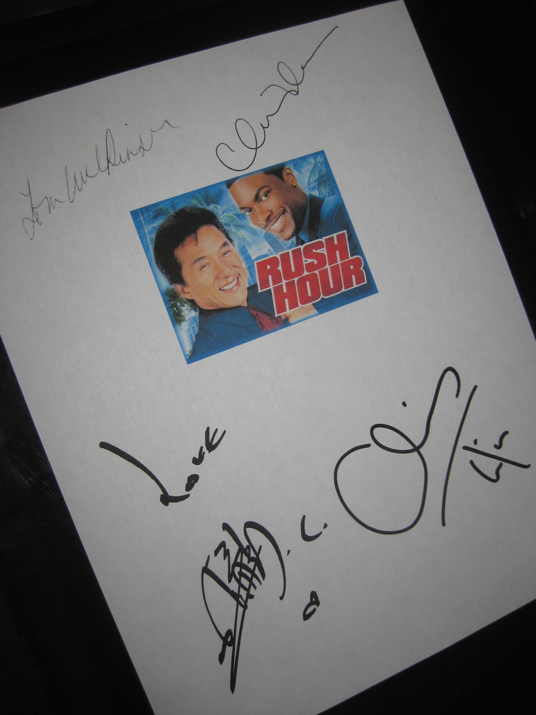 Rush Hour Signed Film Movie Screenplay Script X4 Autograph Jackie Chan ...