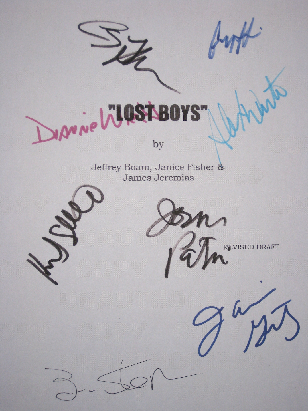 Lost Boys Signed Movie Film Screenplay Script Corey Haim Kiefer ...