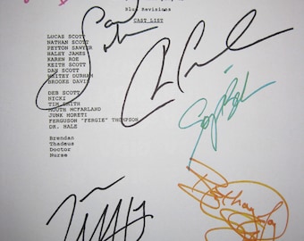One Tree Hill Signed Script Chad Michael Murray, James Lafferty, Sophia ...