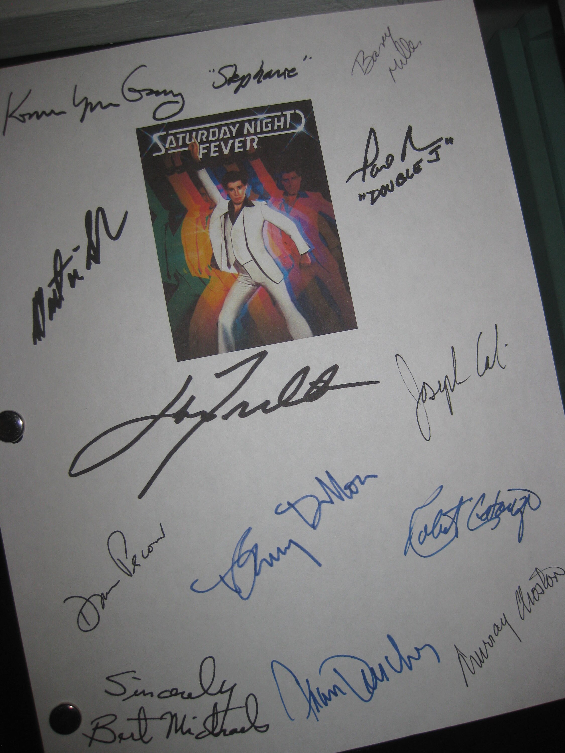 Saturday Night Fever Signed Movie Film Screenplay Script X12 Signatures ...
