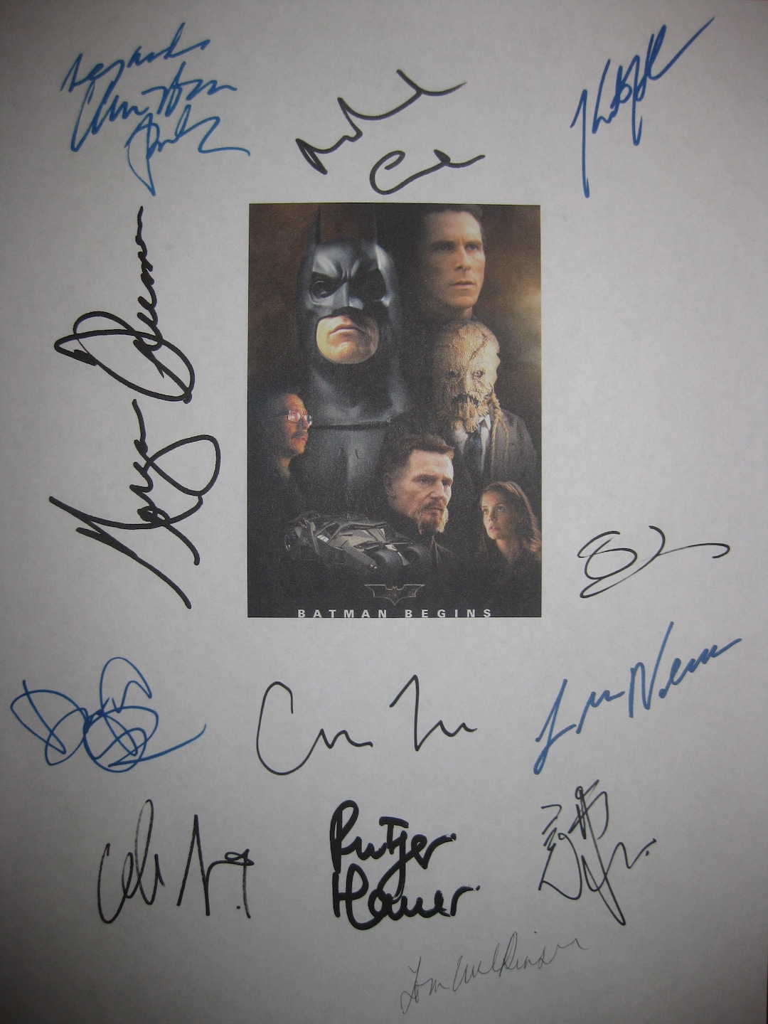 Batman Begins Signed Film Movie Screenplay Script X12 Autograph ...