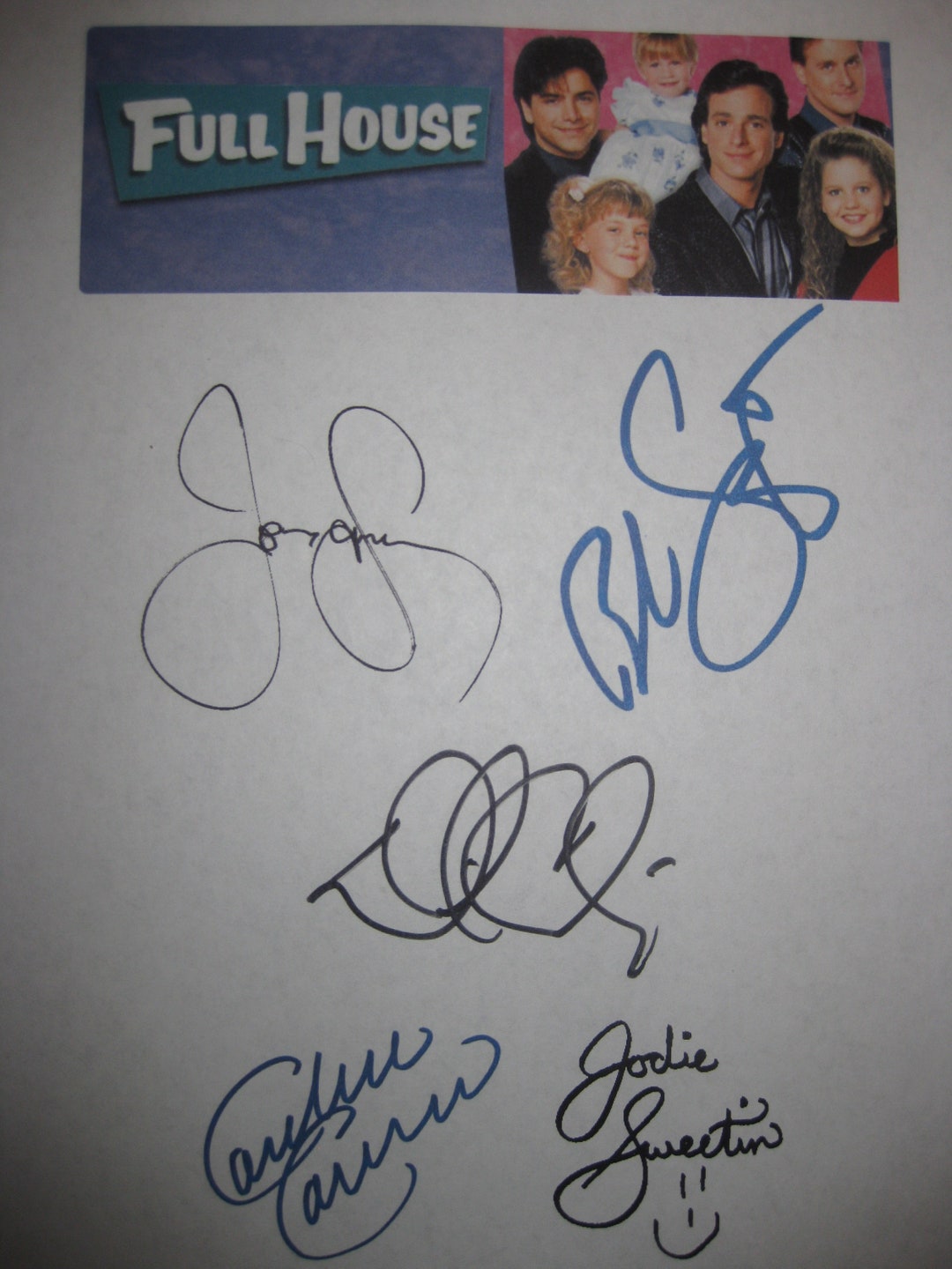Full House Signed Pilot TV Script Screenplay Autograph X5 John Stamos ...