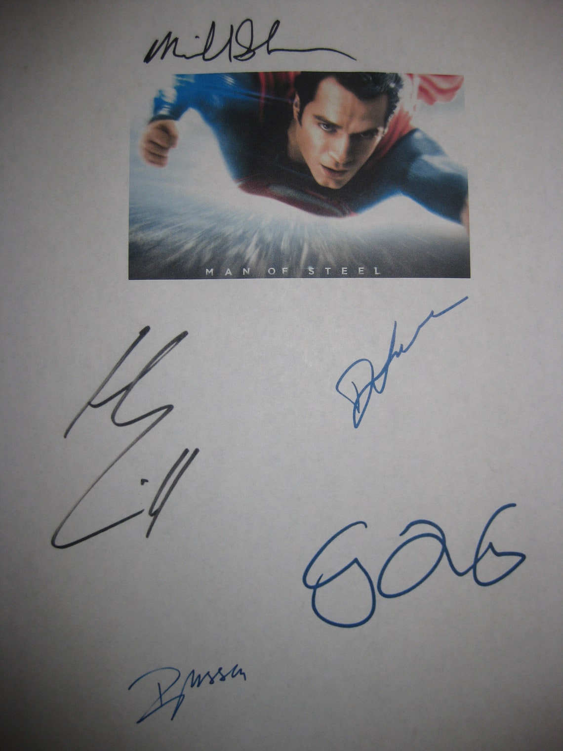 Man of Steel Signed Film Movie Screenplay Script X5 Autograph Henry ...