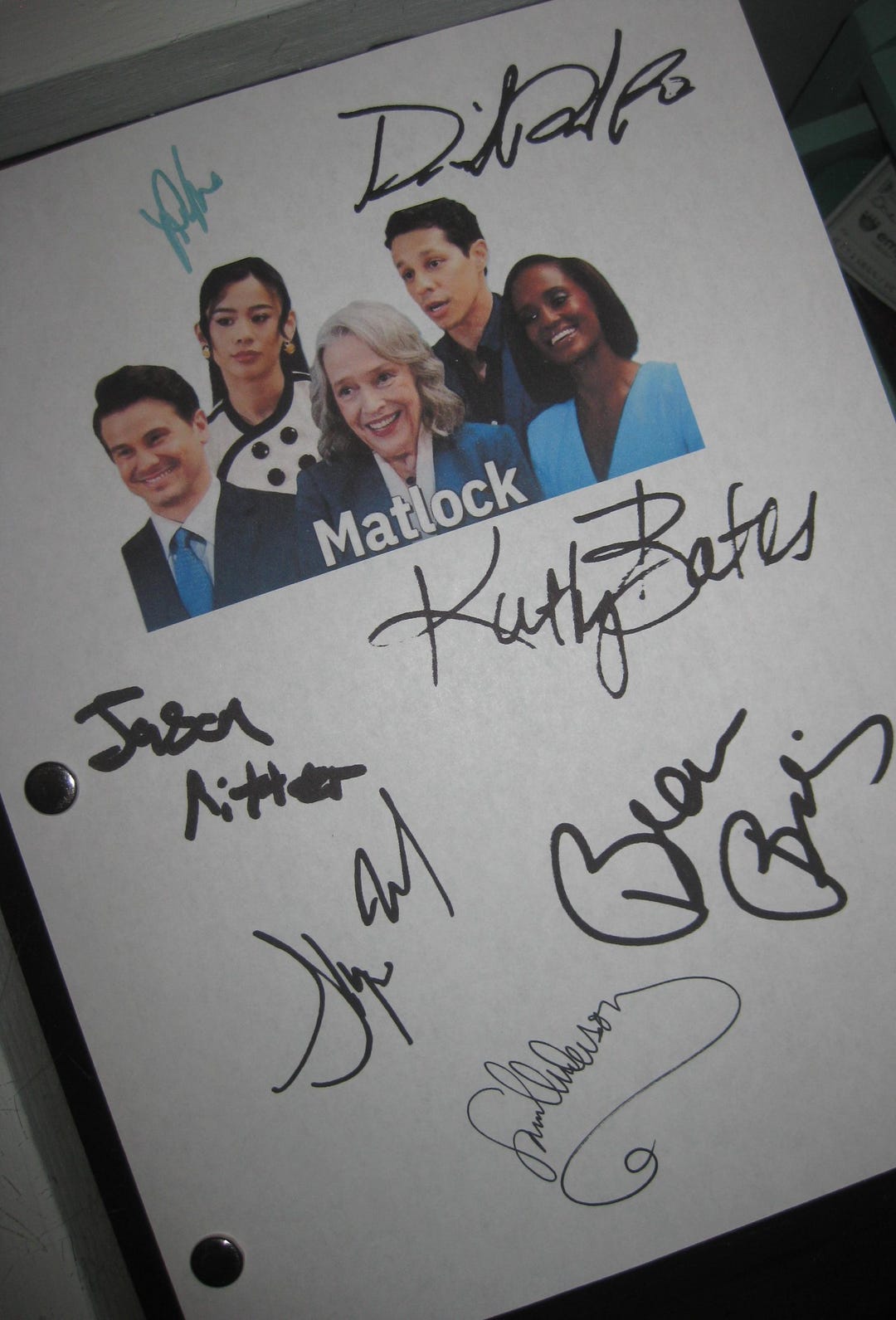Matlock Signed TV Pilot Script Screenplay X7 Autographs Kathy Bates ...