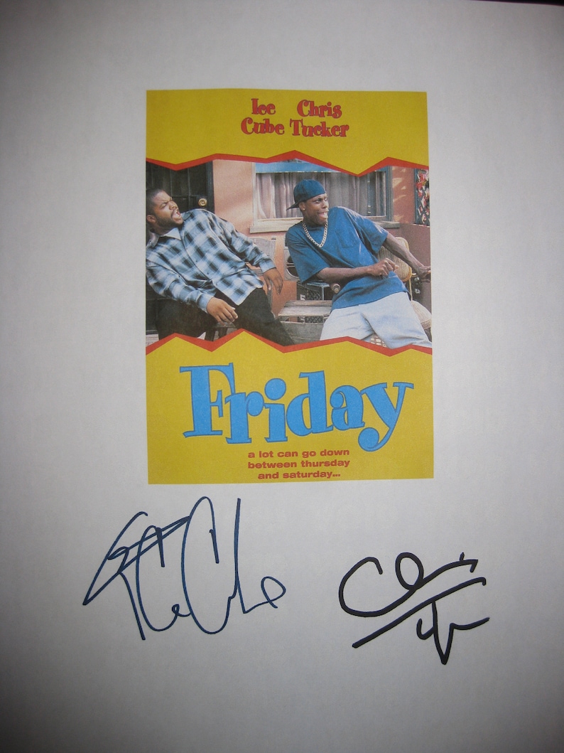 Friday Signed Movie Film Script Screenplay X2 Ice Cube Chris Tucker ...