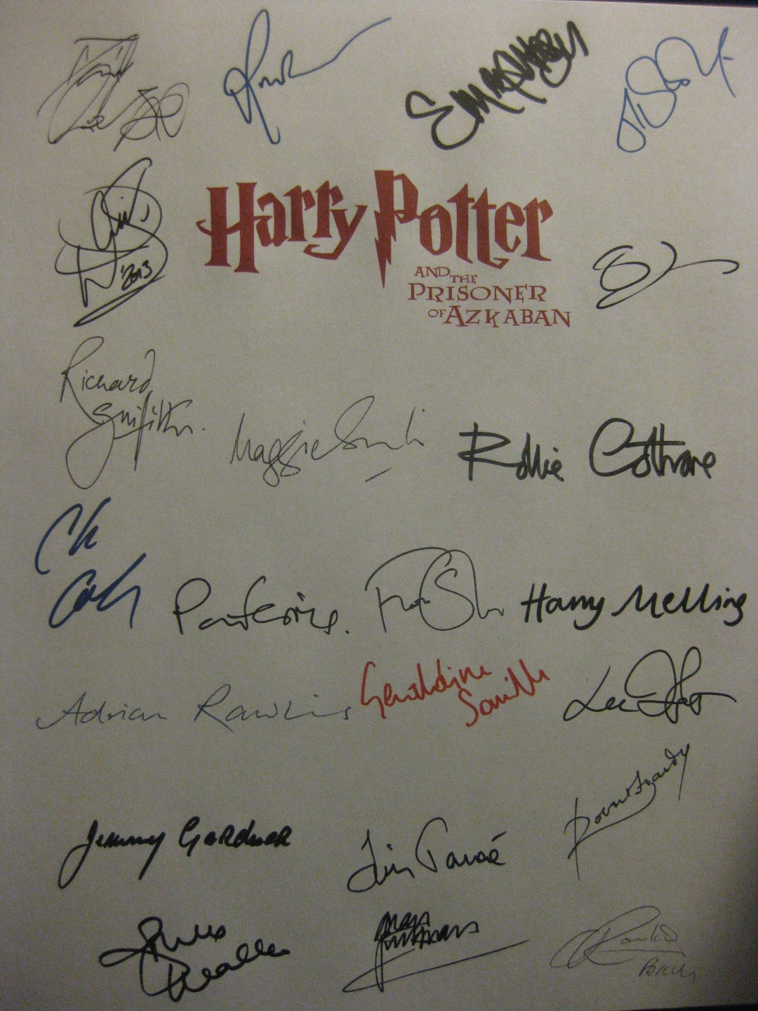 Harry Potter Prisoner of Azkaban Signed Movie Film Script Screenplay ...