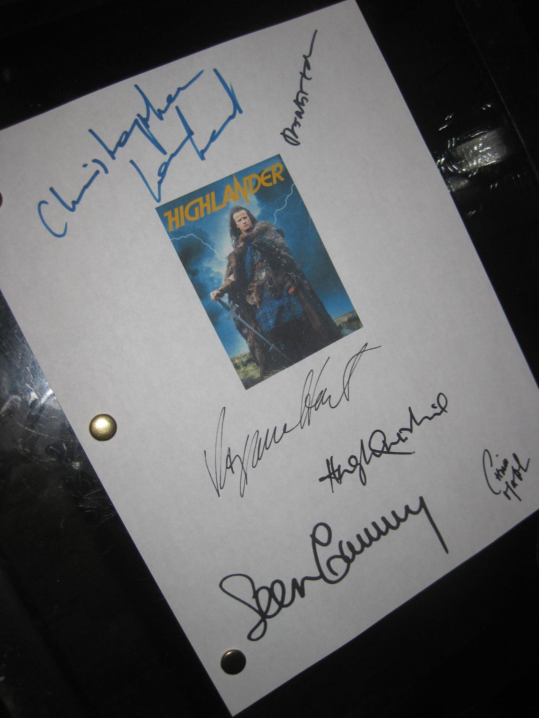Highlander Signed Film Movie Script Screenplay X6 Autograph Christopher ...
