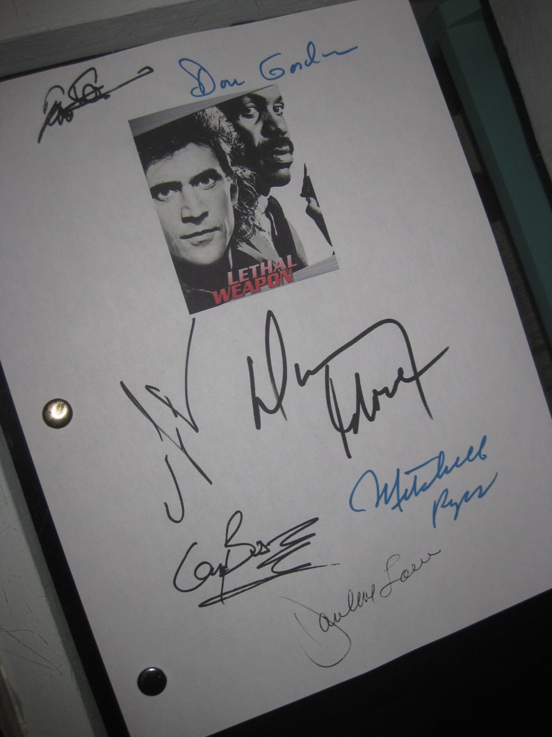 Lethal Weapon Signed Film Movie Screenplay Script Autograph X7 Mel ...