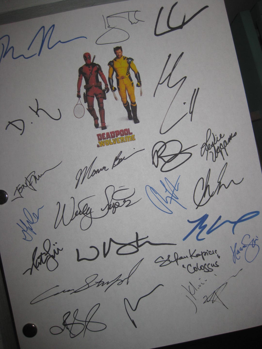 Deadpool & Wolverine Signed Movie Film 2024 Script X22 Autographs Ryan ...