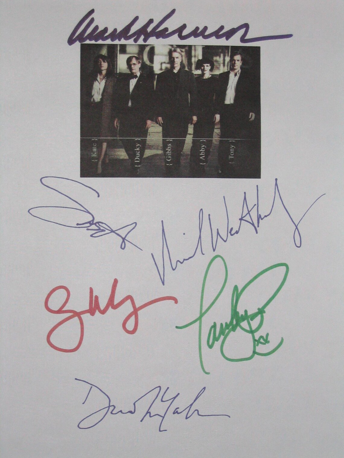 Mark Harmon Signed NCIS TV Script Screenplay X6 Autograph David ...
