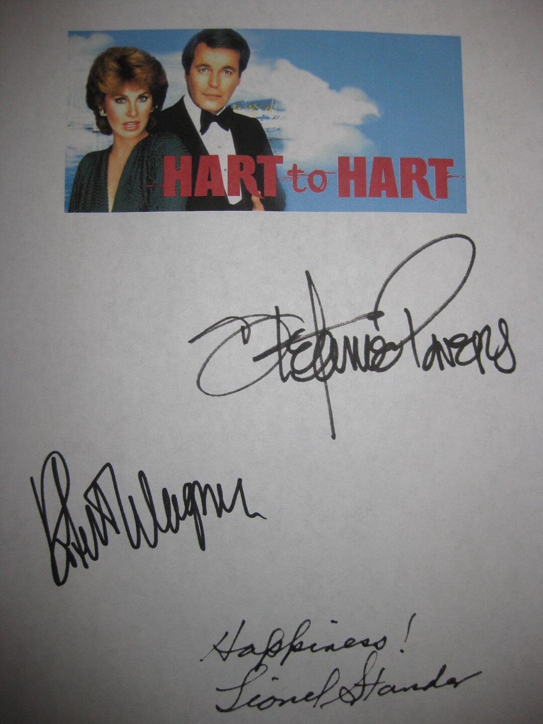 Hart to Hart Signed TV Pilot Script Screenplay Autograph Robert Wagner ...