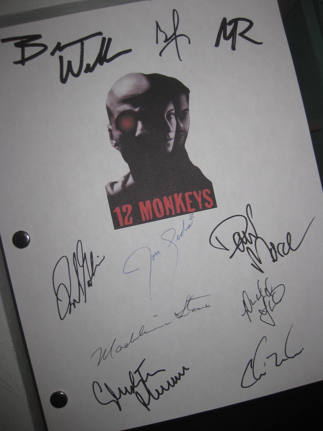 12 Monkeys Signed Film Movie Script Screenplay X10 Autographs Bruce ...