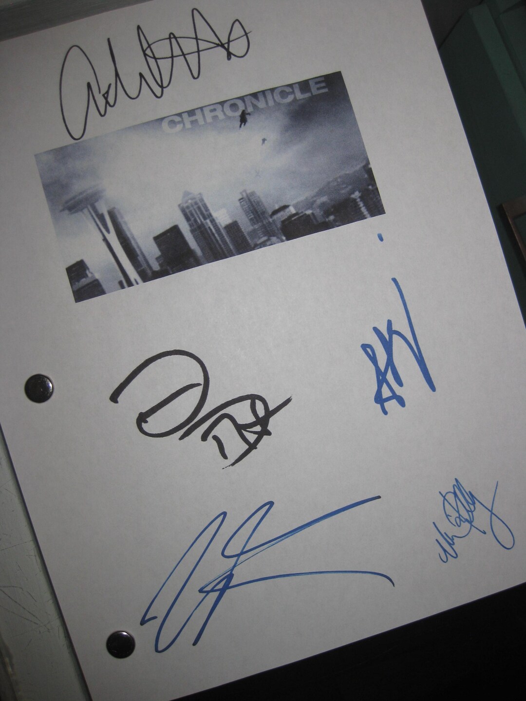 Chronicle 2012 Signed Movie Film Script Screenplay X5 Autograph Dane ...