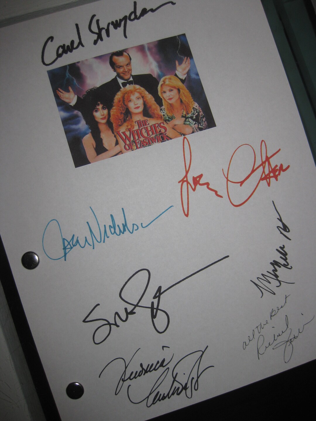 The Witches of Eastwick Signed Movie Film Script Screenplay X7 ...