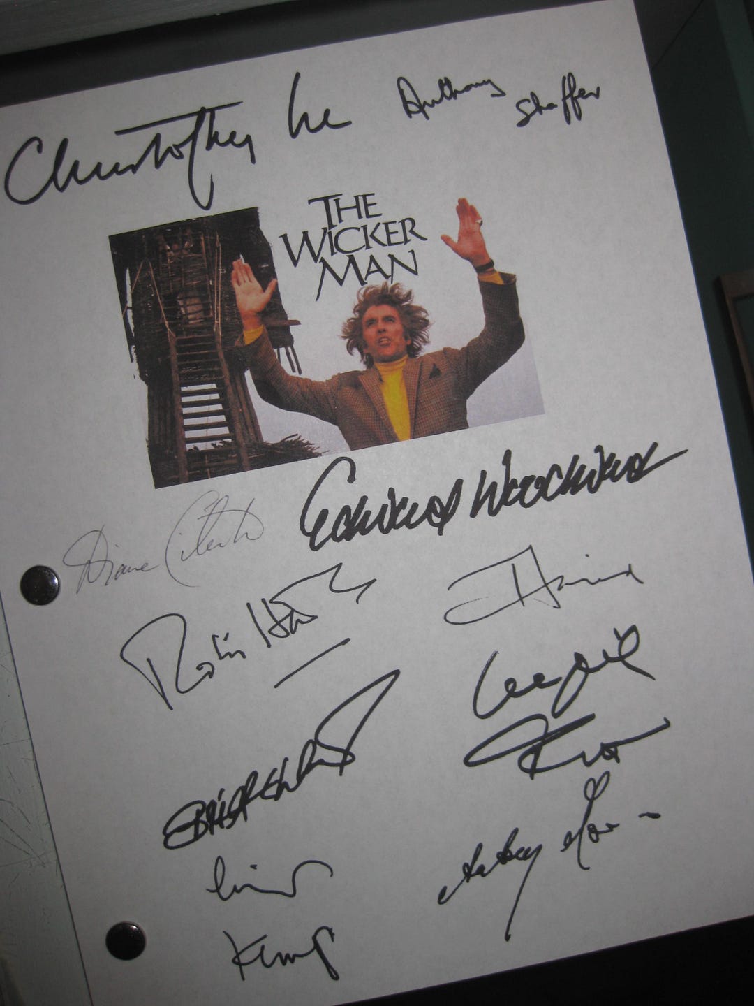 The Wicker Man Signed Movie Film Script Screenplay X10 Autograph ...