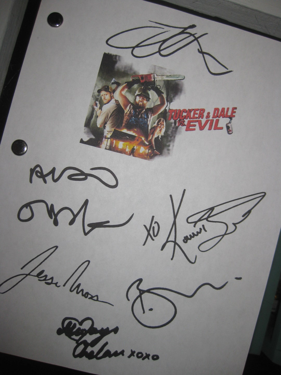Tucker and Dale Vs Evil Signed Movie Film Screenplay Script X6 Tyler ...
