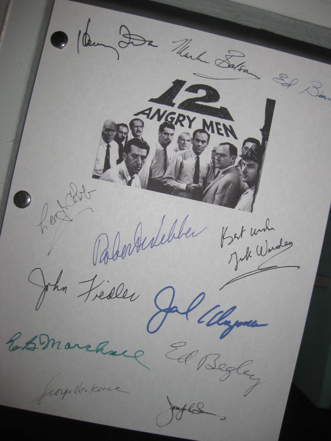 12 Angry Men 1957 Movie Film Script Screenplay X12 Autograph Henry ...