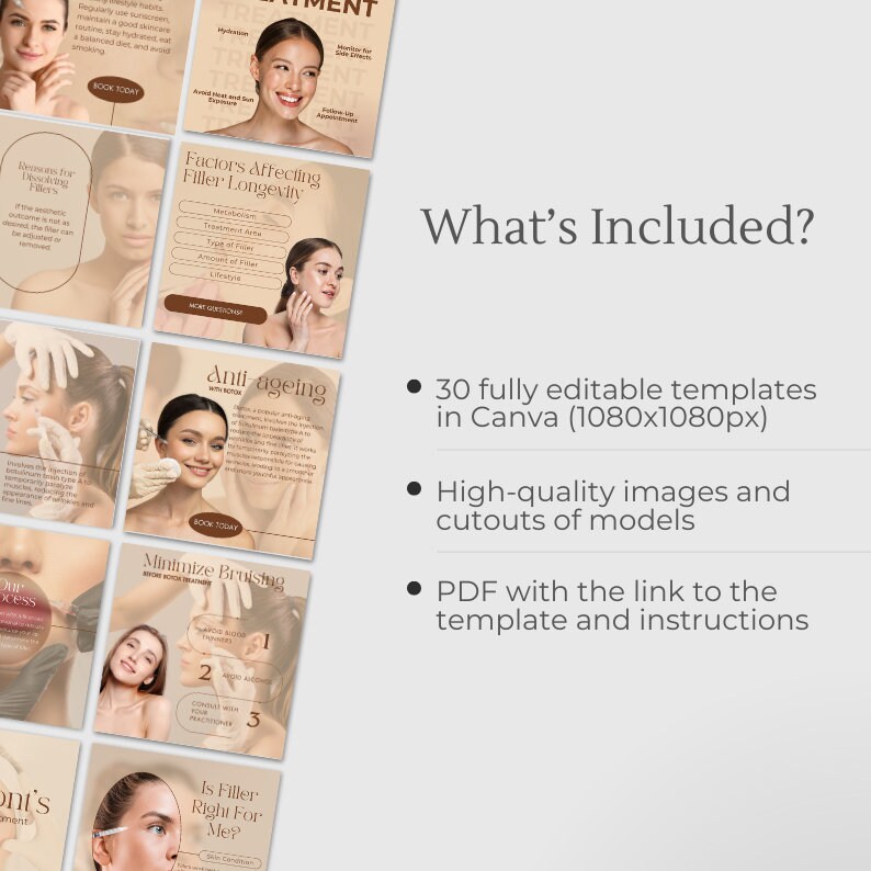 30 Botox and Filler Posts, Nurse Injector Instagram Templates, Lip ...
