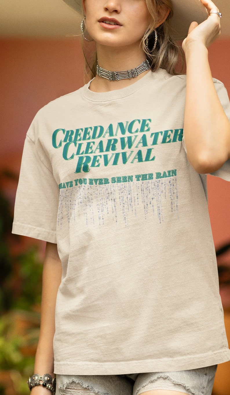 Creedance Clearwater Revival Graphic Tee, Seen the Rain, Rock Music ...
