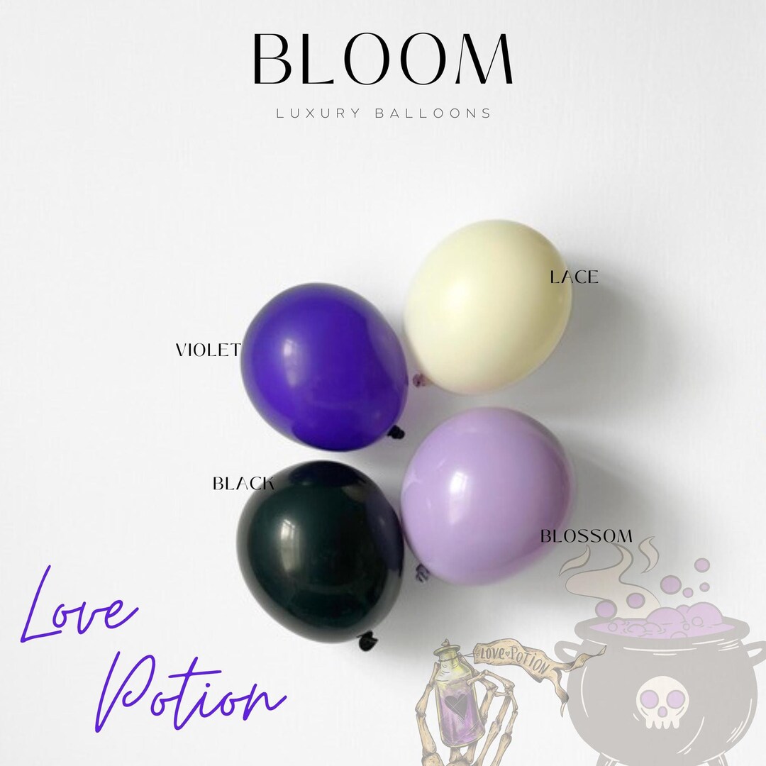 DIY Balloon Garland Kit|violet Lace Black Blossom Balloon Arch Birthday ...