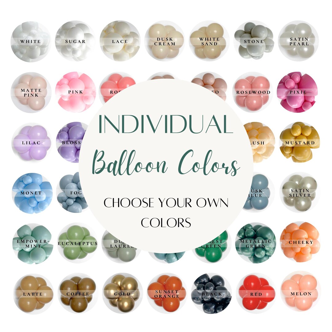Individual Balloon Colors | Choose Your Own Colors | Balloon Arch ...