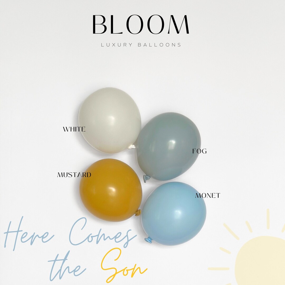 DIY Balloon Garland Kit|monet, Fog, Mustard Balloon Arch Birthday Party ...