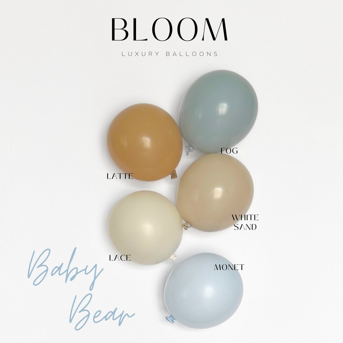 DIY Balloon Garland Kit Sand, Latte, Fog, Monet Balloon Arch Birthday ...