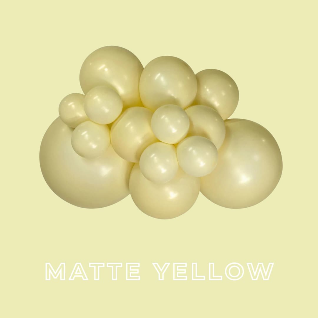 Matte Yellow Latex Balloons - Tuftex Sempertex Kalisan Premium Latex ...