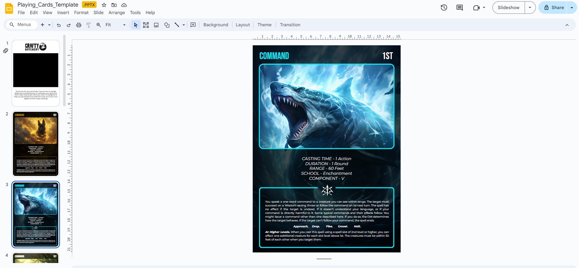 Easy Customizable Playing Card Design, MTG, Dnd - Etsy
