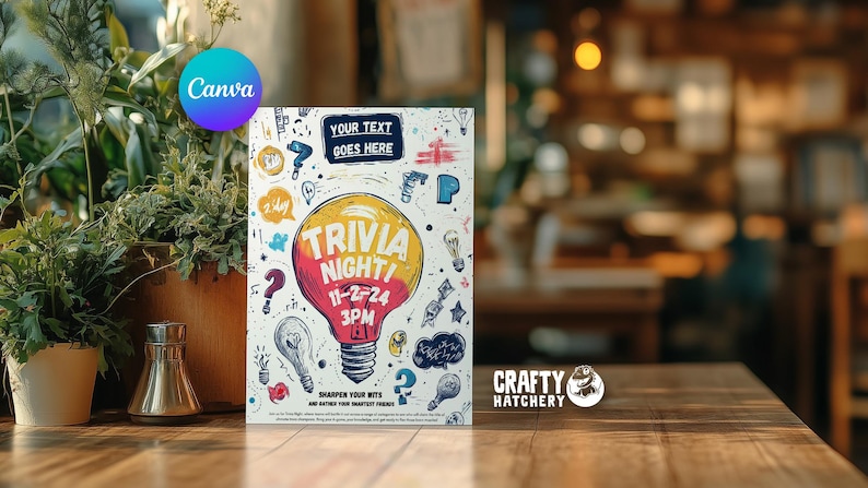 Fun Trivia Night Invitation Template – Editable Canva Design, Printable ...