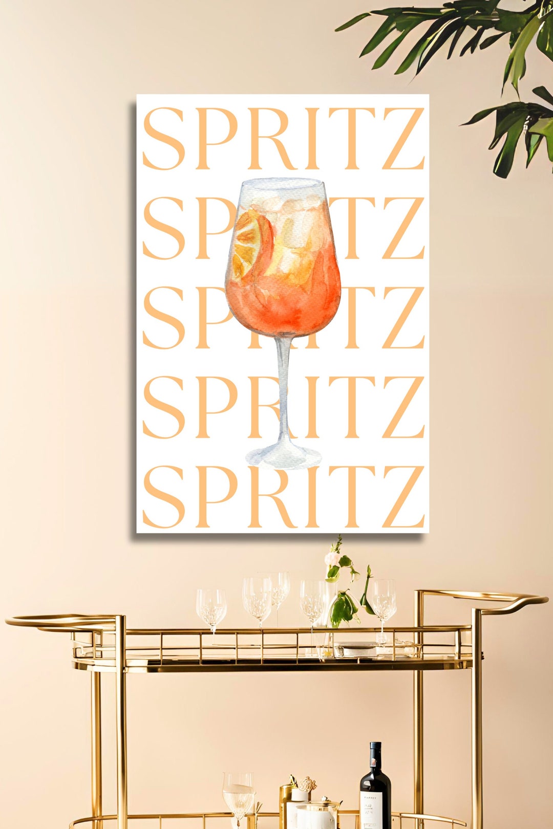 Aperol Spritz Acrylic Wall Art, Cocktail Bar Decor - Etsy