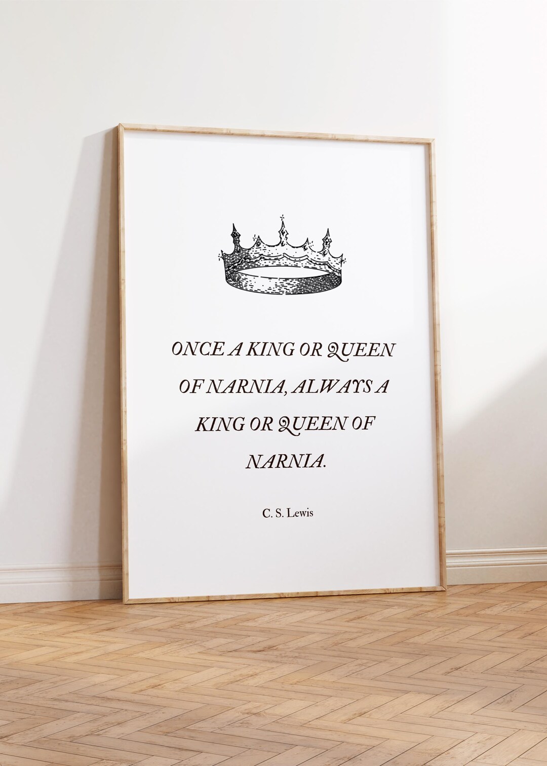 King or Queen of Narnia Aslan Quote Wall Art | CS Lewis Quote | Aslan ...