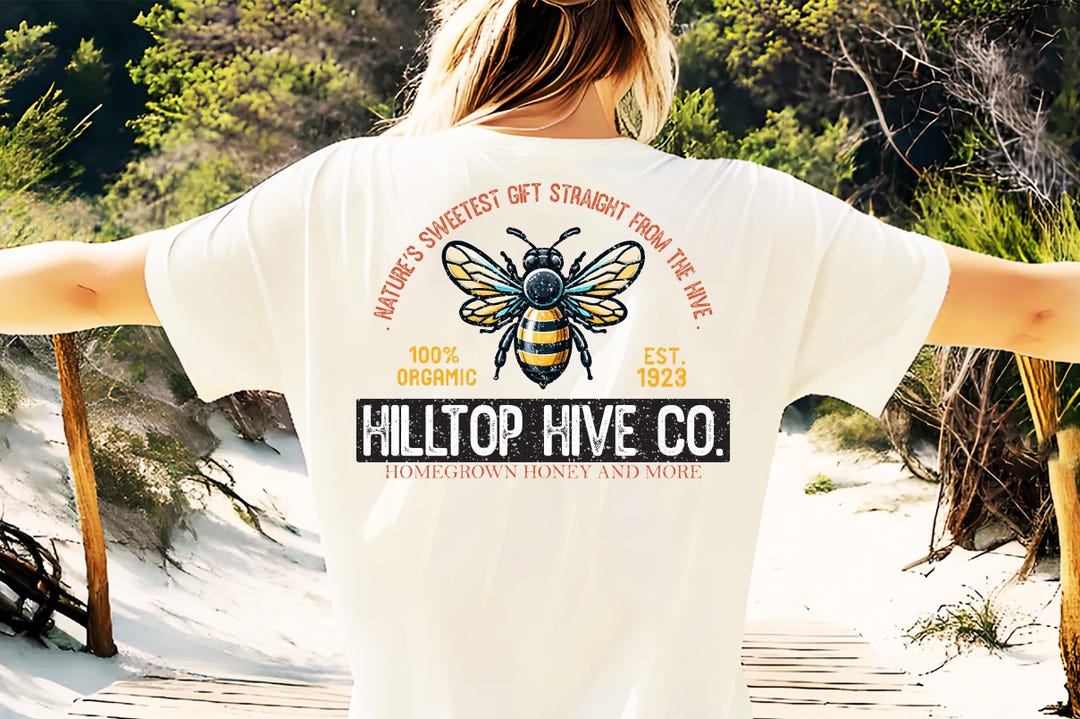 Vintage Honey Bee PNG: Hilltop Hive Co. Label (digital Files) - Etsy