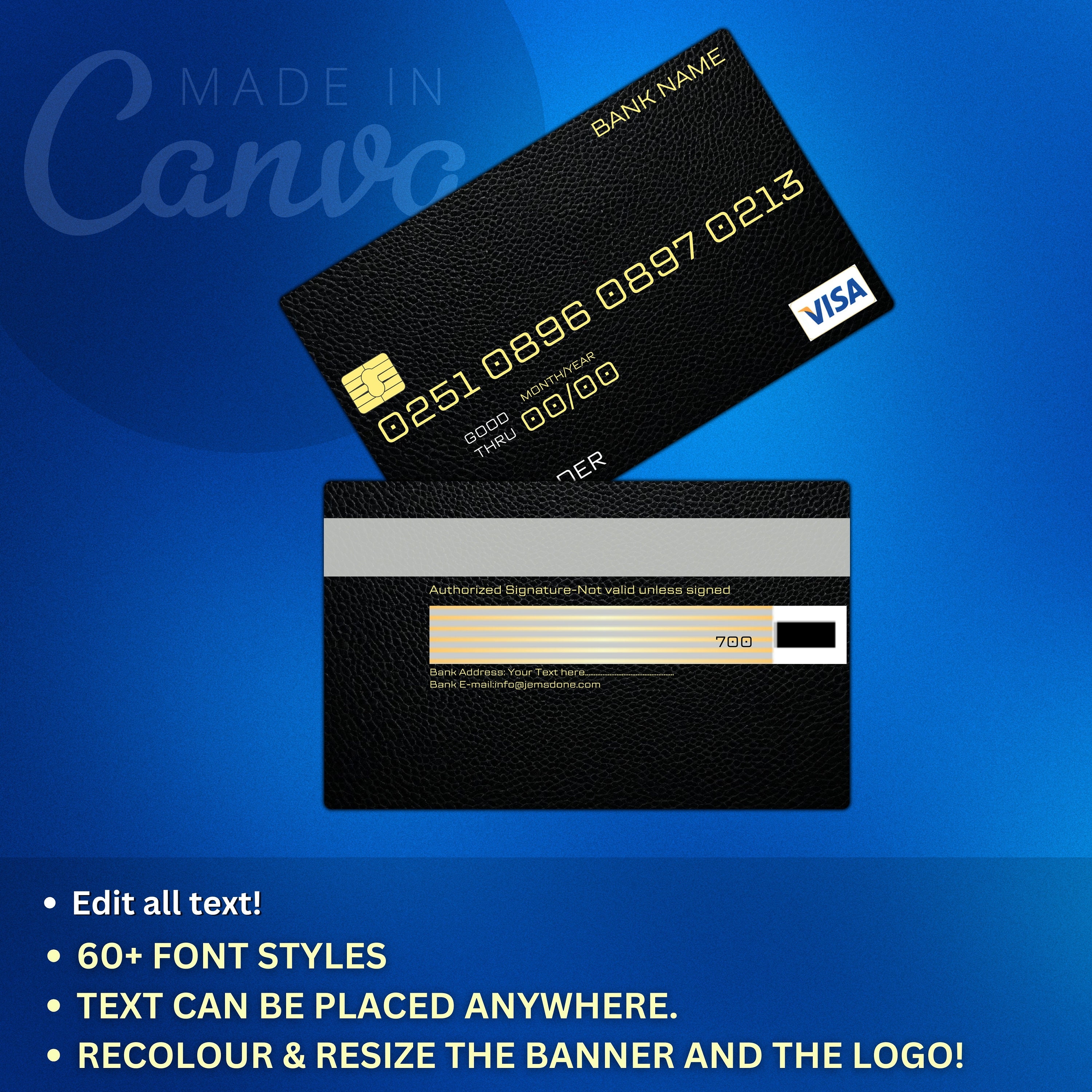 VISA BLACK CARD | Coloured | Payment Card | Gold Card | Credit Card ...