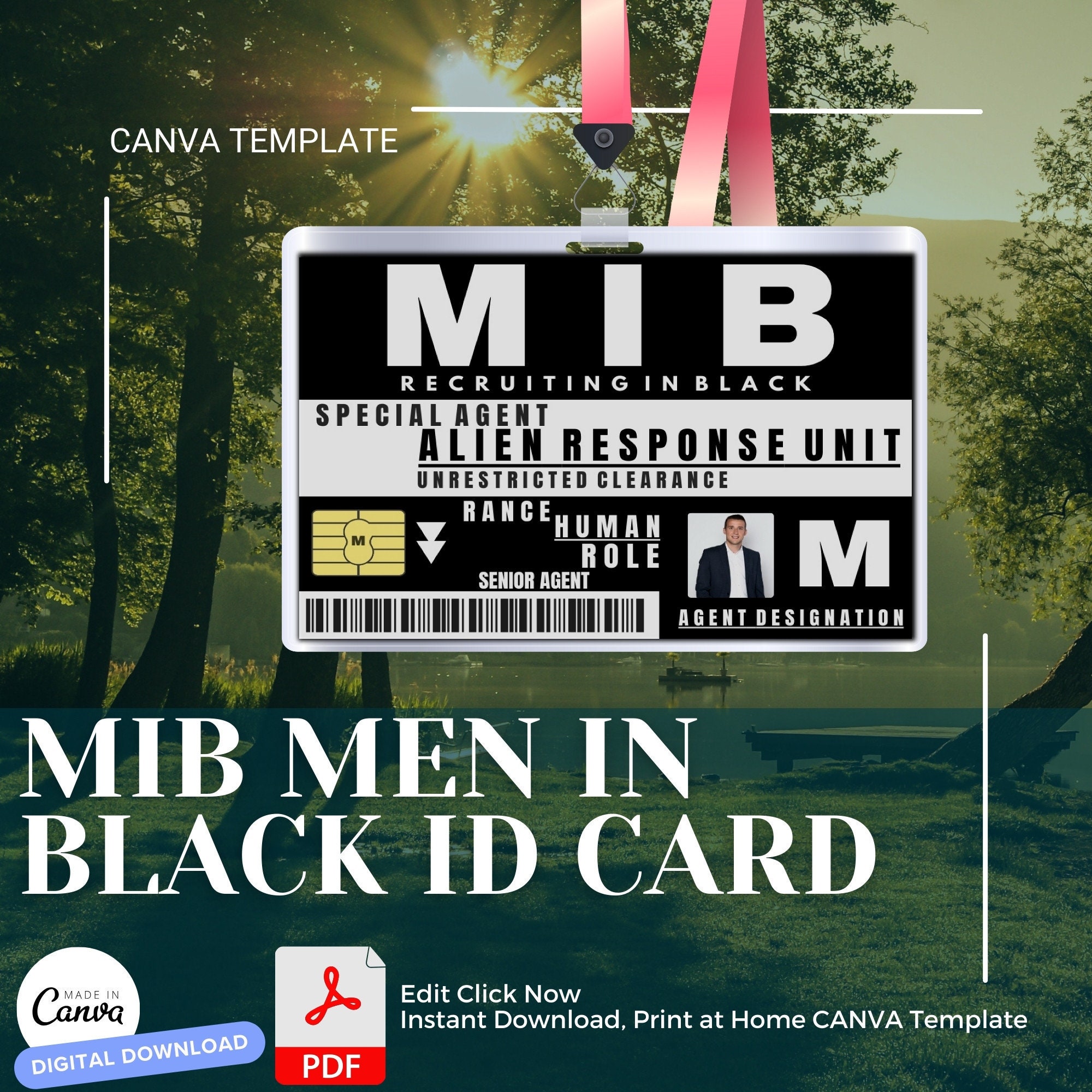 Personalized MIB Men in Black ID Card Personalized Agent - Replica Prop ...