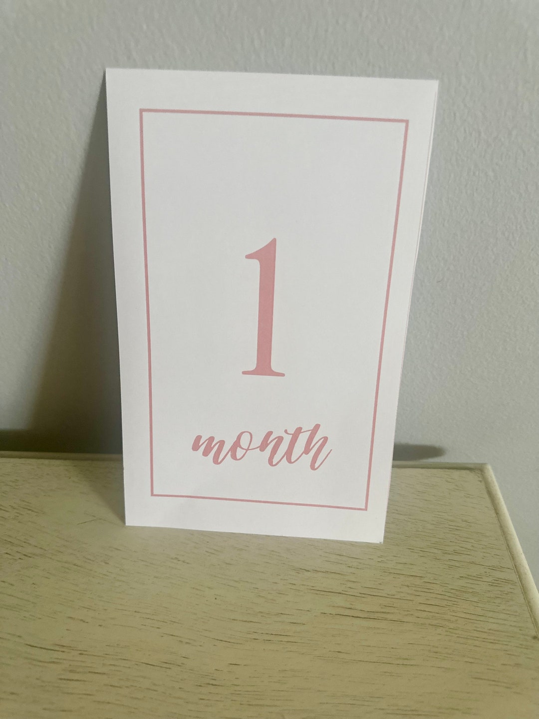 Month Milestone Cards for First Year Light Blue Physical Product - Etsy