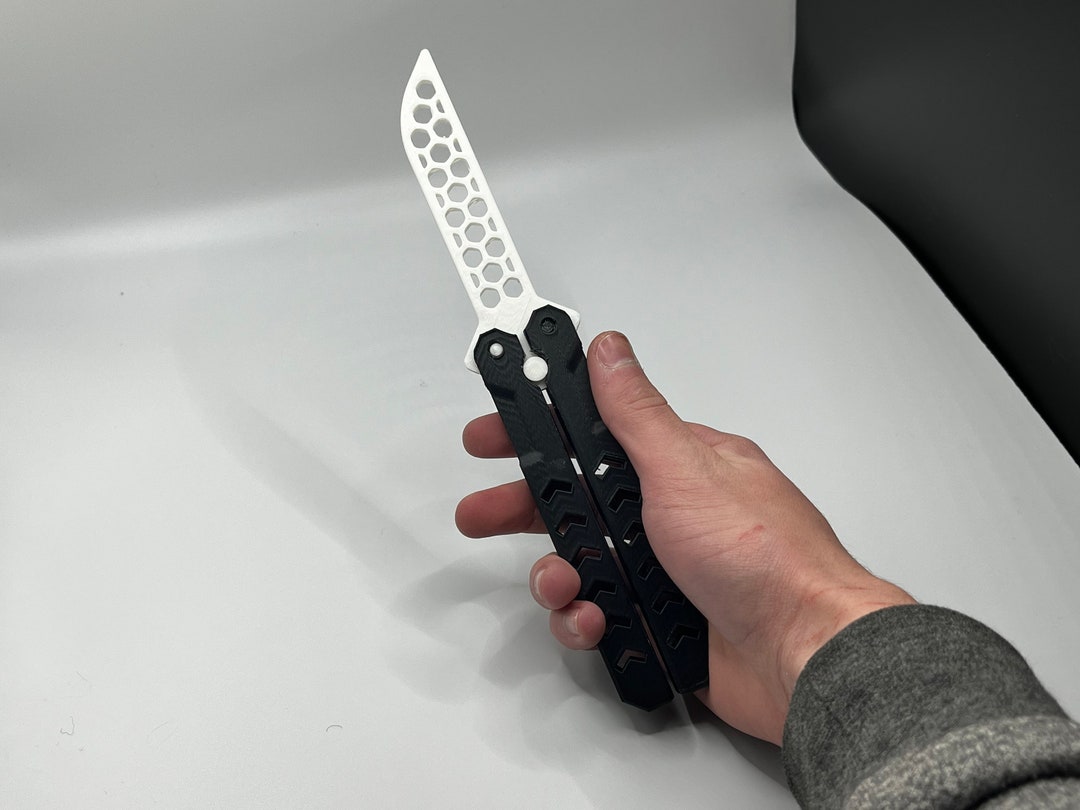 Balisong/butterfly Knife, the Hexa Blade 3D Printed Trainer - Etsy