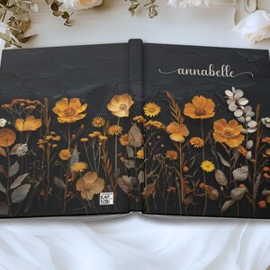 Personalized Floral Hardcover Notebook, Custom Diary, Unique Gift for ...